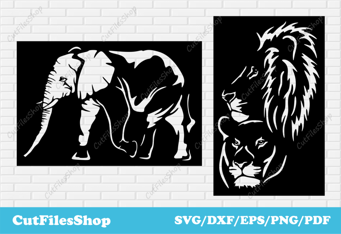 Animals dxf svg cut files for CNC machines, Plasma cutting files, Laser ...