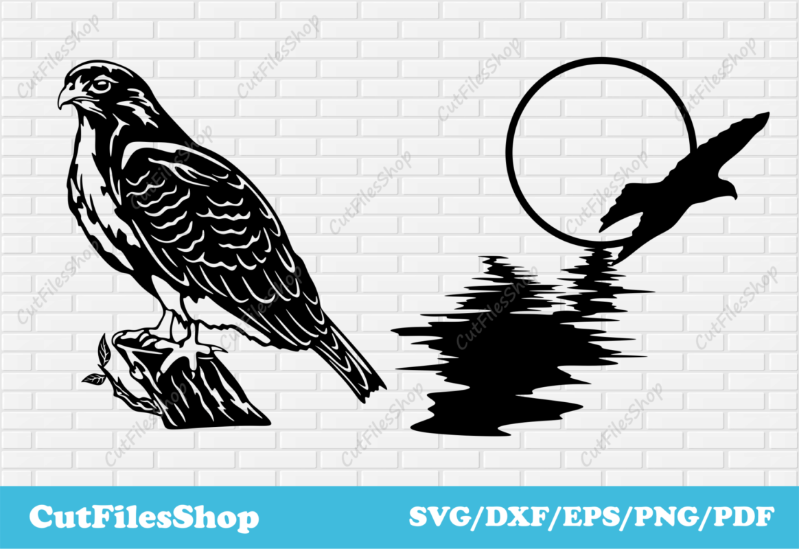 Birds dxf files for laser cut, SVG for cricut, dxf for decor making ...