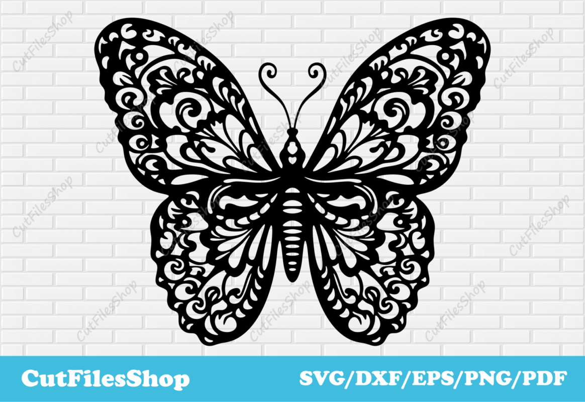 Butterfly dxf files for laser cut, butterfly stencil dxf for plasma ...